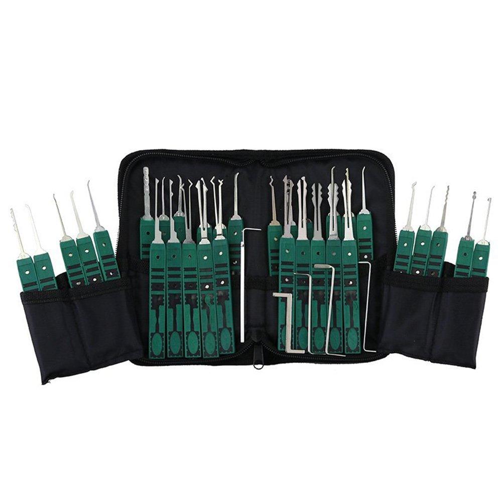 KLOM 32 Pieces Lock Pick Set (Leather Bag) – Lockpickable